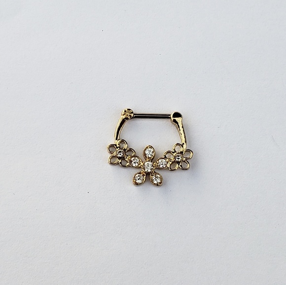 Jewelry | Flower Septum Ring Clicker Cartilage Piercing | Poshmark